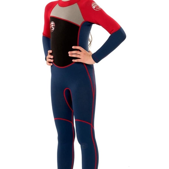 scuba donkey | Swim | Kids Surfing Wetsuit Red And Blue Boy Or Girl ...